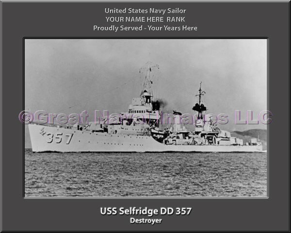 USS Selfridge DD 357 : Personalized Navy Ship Photo ⋆ Great Naval ...