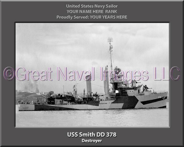 USS Smith DD 378 : Personalized Navy Ship Photo 2 ⋆ Great Naval Images LLC