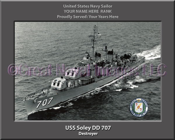 USS Soley DD 707 : Personalized Navy Ship Photo ⋆ Great Naval Images LLC