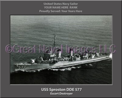USS Sproston DDE 577 : Personalized Navy Ship Photo ⋆ Great Naval ...