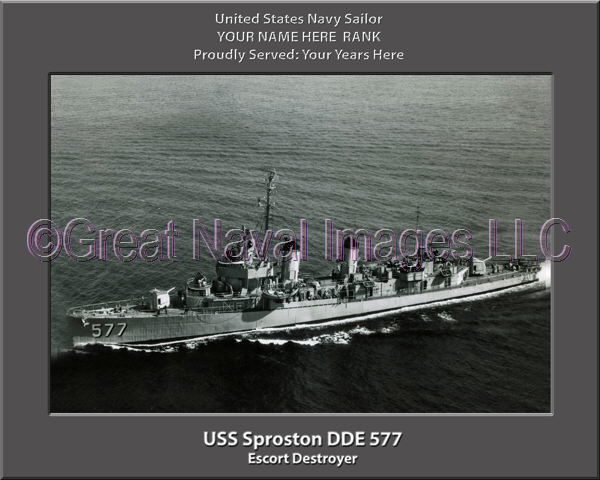USS Sproston DDE 577 : Personalized Navy Ship Photo ⋆ Great Naval ...