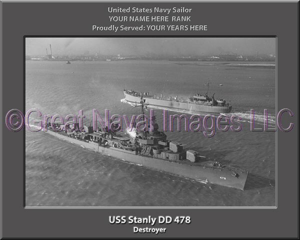 USS Stanly DD 478 : Personalized Navy Ship Photo ⋆ Great Naval Images LLC