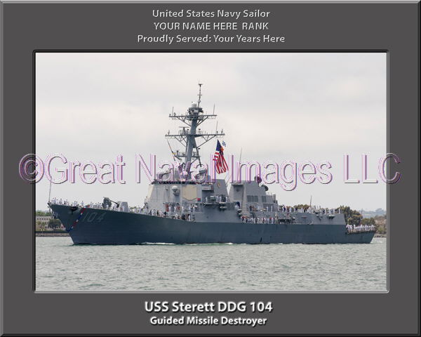 USS Sterett DDG 104 : Personalized Navy Ship Photo ⋆ Great Naval Images LLC