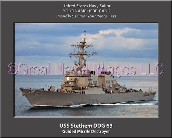 USS Stetdem DDG 63 : Personalized Navy Ship Photo ⋆ Great Naval Images LLC