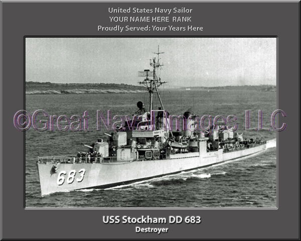 USS Stockham DD 683 : Personalized Navy Ship Photo ⋆ Great Naval Images LLC