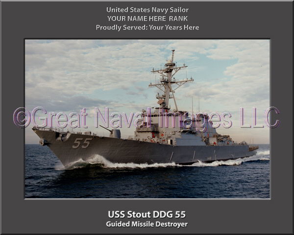 USS Stout DDG 55 : Personalized Navy Ship Photo ⋆ Great Naval Images LLC