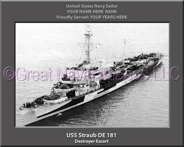 USS Straub DE 181 : Personalized Navy Ship Photo ⋆ Great Naval Images LLC