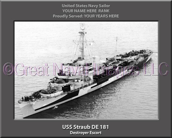 USS Straub DE 181 : Personalized Navy Ship Photo ⋆ Great Naval Images LLC