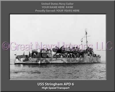 USS Stringham APD 6 : Personalized Navy Ship Photo ⋆ Great Naval Images LLC