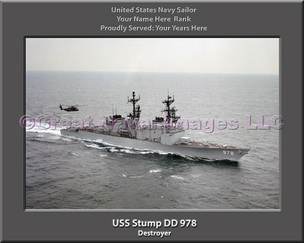 USS Stump DD 978 : Personalized Navy Ship Photo ⋆ Great Naval Images LLC
