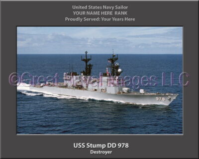 USS Stump DD 978 : Personalized Navy Ship Photo 2 ⋆ Great Naval Images LLC