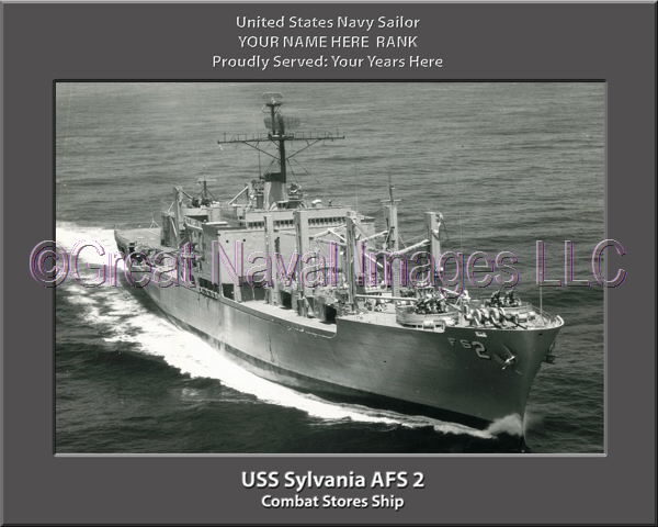 USS Sylvania AFS 2 : Personalized Navy Ship Photo 2 ⋆ Great Naval Images LLC
