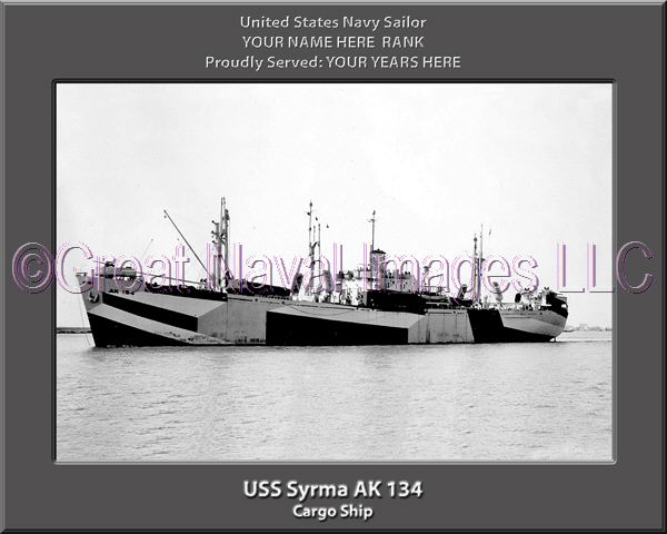 USS Syrma AK 134 : Personalized Navy Ship Photo ⋆ Great Naval Images LLC