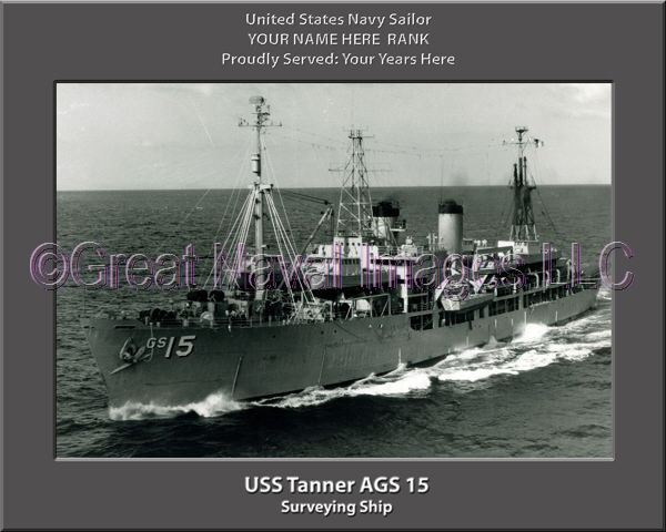 USS Tanner AGS 15 : Personalized Navy Ship Photo ⋆ Great Naval Images LLC