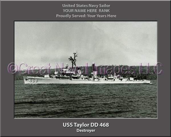 USS Taylor DD 468 : Personalized Navy Ship Photo ⋆ Personalized US Navy ...
