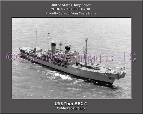 USS Thor ARC 4 : Personalized Navy Ship Photo ⋆ Great Naval Images LLC