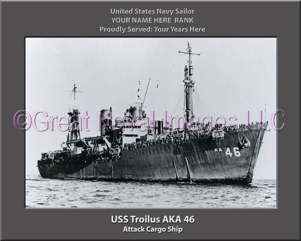 USS Troilus AKA 46 : Personalized Navy Ship Photo ⋆ Great Naval Images LLC