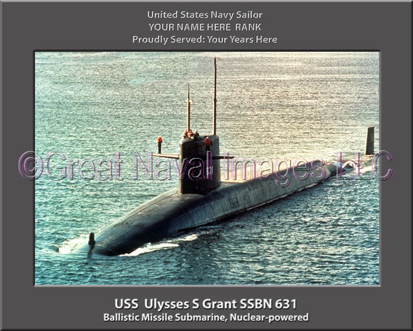 USS Ulysses S Grant SSBN 631 : Submarine Photo ⋆ Personalized US Navy ...