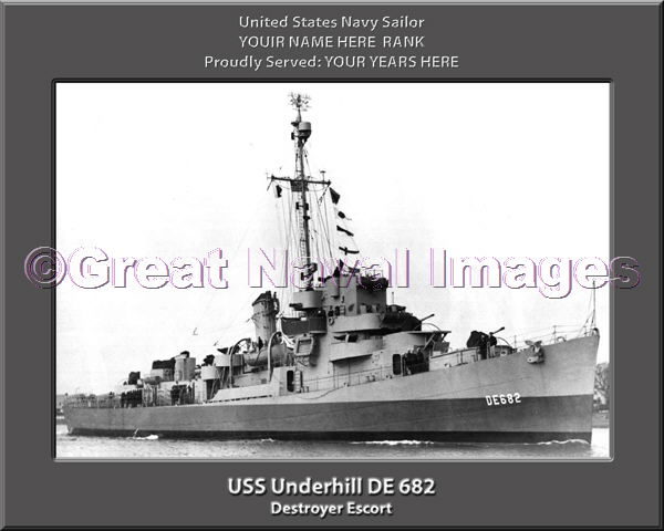 USS Underhill DE 682 : Personalized Navy Ship Photo ⋆ Great Naval ...