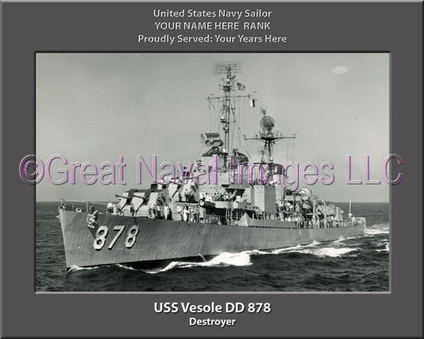 USS Vesole DD 878 : Personalized Navy Ship Photo ⋆ Great Naval Images LLC