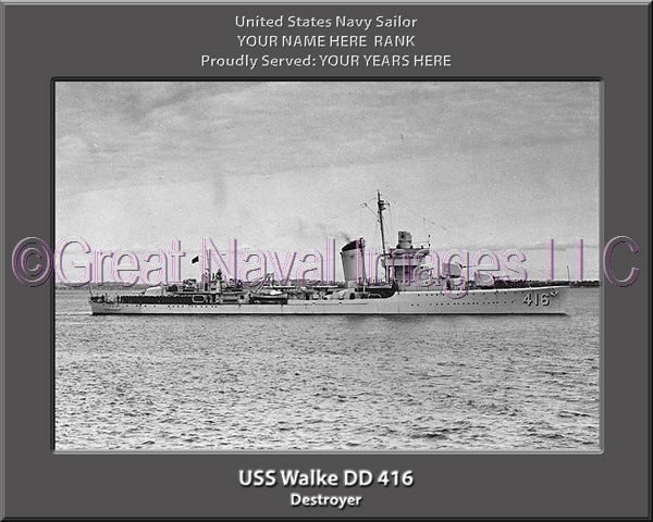 USS Walke DD 416 : Personalized Ship Photo ⋆ Great Naval Images LLC