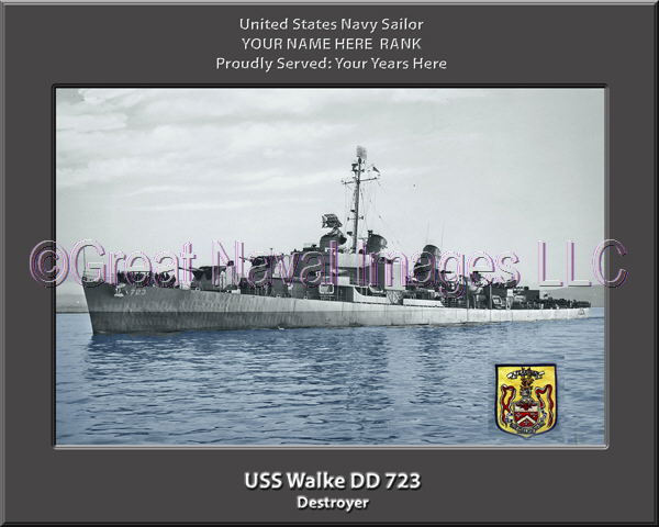 USS Walke DD 723 : Personalized Navy Ship Photo 2 ⋆ Great Naval Images LLC