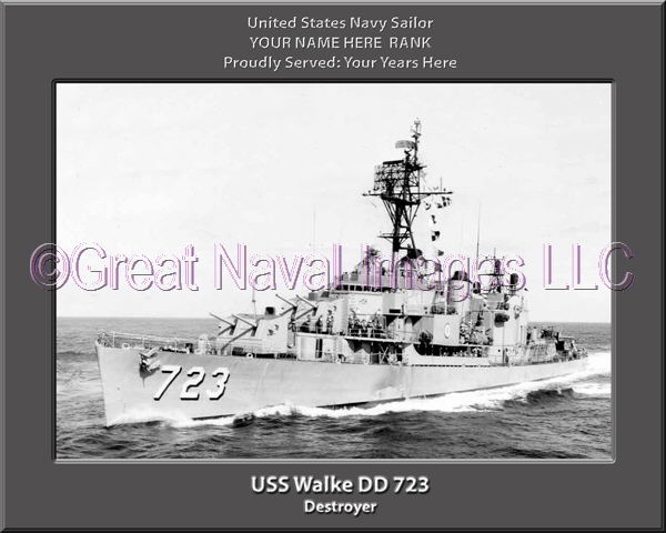 USS Walke DD 723 : Personalized Navy Ship Photo ⋆ Great Naval Images LLC