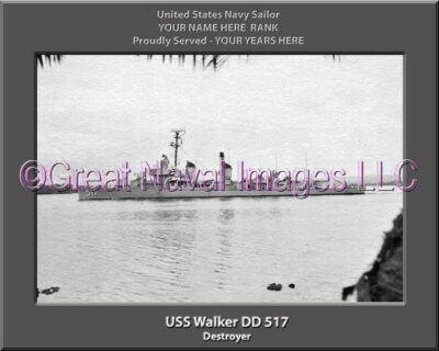 USS Walker DD 517 : Personalized Navy Ship Photo ⋆ Great Naval Images LLC