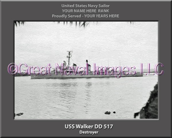 USS Walker DD 517 : Personalized Navy Ship Photo ⋆ Great Naval Images LLC