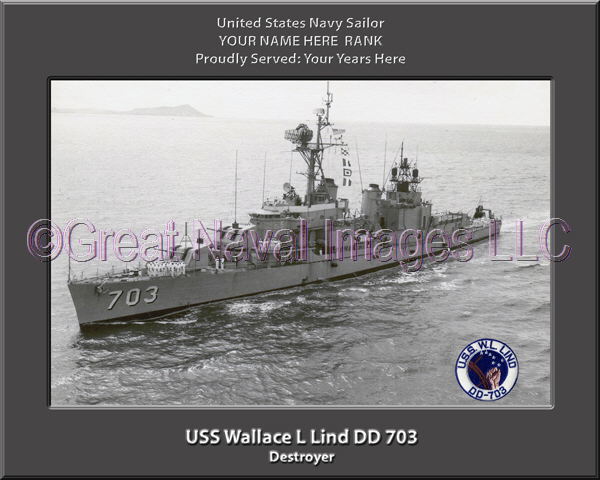 USS Wallace L Lind DD 703 : Personalized Navy Ship Photo ⋆ Great Naval ...