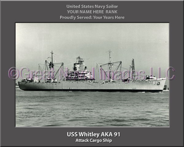 USS Whitley AKA 91 : Personalized Navy Ship Photo ⋆ Great Naval Images LLC