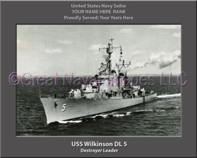 USS Wilkinson DL 5 : Personalized Navy Ship Photo ⋆ Great Naval Images LLC.