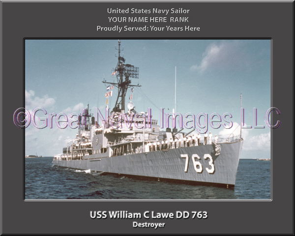 USS William C Lawe DD 763 : Personalized Navy Ship Photo ⋆ Great Naval ...