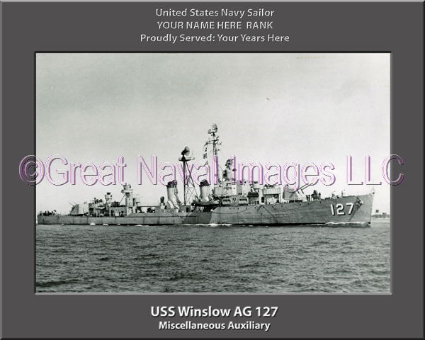 USS Winslow AG 127 : Personalized Navy Ship Photo ⋆ Great Naval Images LLC.