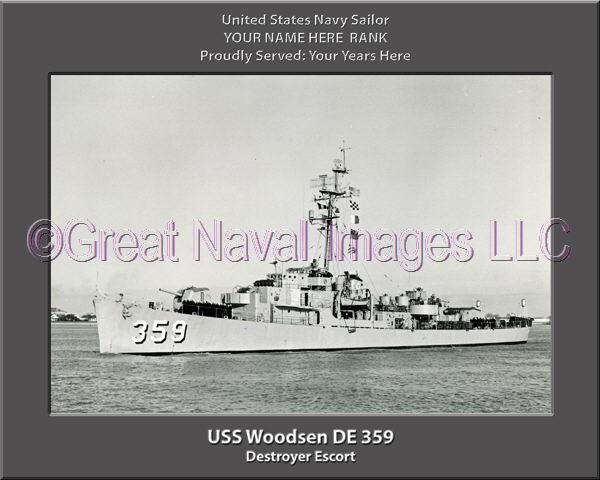 USS Woodson DE 359 : Personalized Navy Ship Photo ⋆ Great Naval Images LLC.