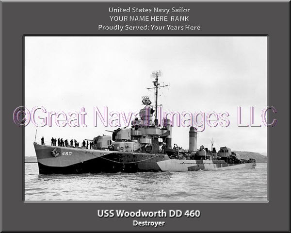 USS Woodworth DD 460 : Personalized Navy Ship Photo ⋆ Great Naval ...