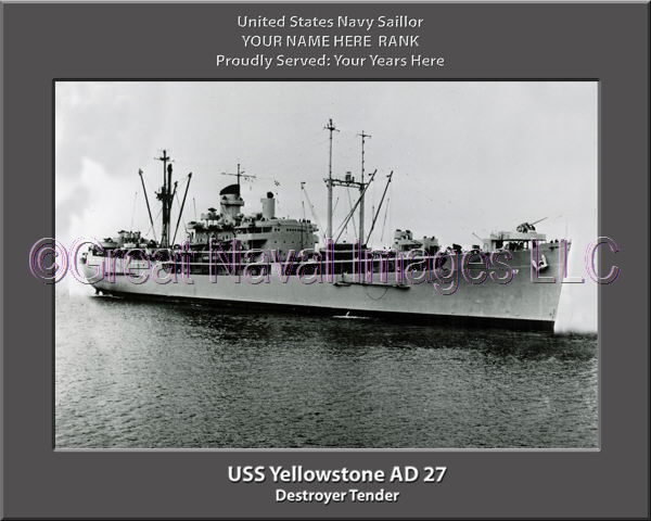 USS Yellowstone AD 27 : Personalized Navy Ship Photo ⋆ Great Naval ...