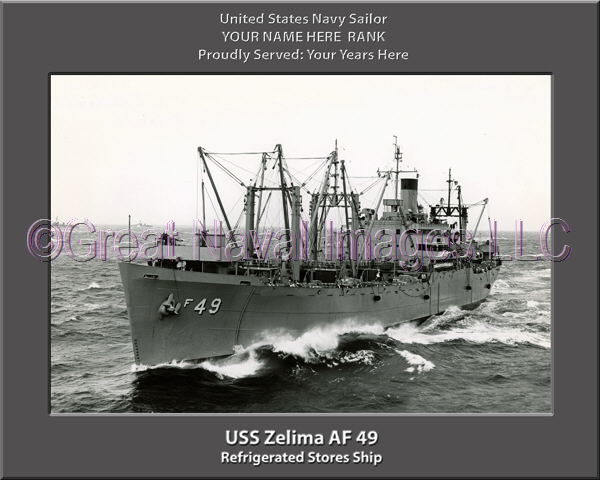 USS Zelima AF 49 : Personalized Navy Ship Photo 2 ⋆ Great Naval Images LLC