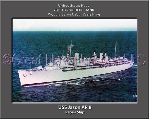 USS Jason AR 8 : Personalized Navy Ship Photo 2 ⋆ Great Naval Images LLC
