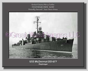 USS McDermut DD 677 : Personalized Navy Ship Photo ⋆ Personalized US ...