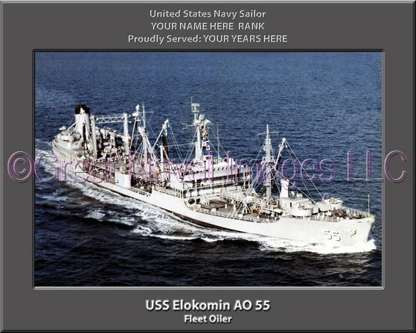 USS Elokomin AO 55 : Personalized Navy Ship Photo ⋆ Great Naval Images LLC