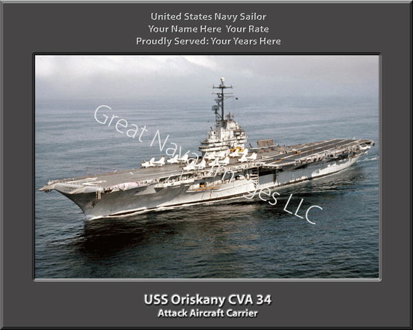 USS Oriskany CVA 34 : Personalized Navy Ship Photo 3 ⋆ Great Naval ...