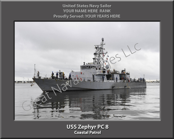 USS Zephyr PC 8 : Personalized Navy Ship Photo 2 ⋆ Great Naval Images LLC