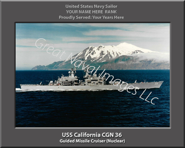 USS California CGN 36 : Personalized Navy Ship Photo 2 ⋆ Great Naval ...