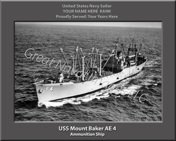 USS Mount Baker AE 34 : Personalized Navy Ship Photo 2 ⋆ Great Naval ...