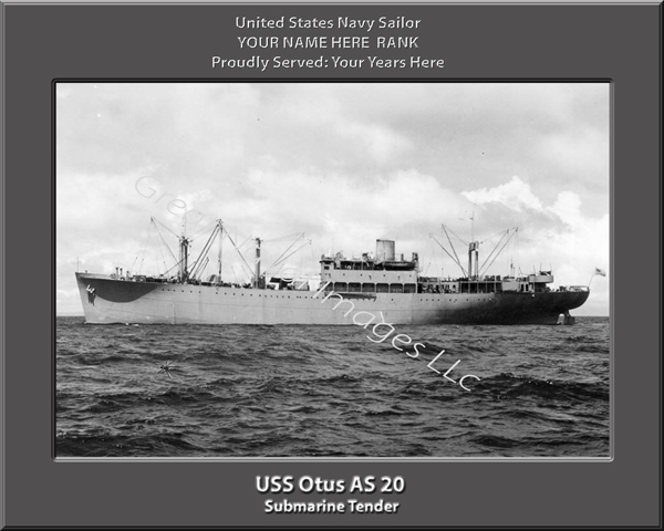 USS Otus AS 20 : Personalized Navy Ship Photo ⋆ Great Naval Images LLC