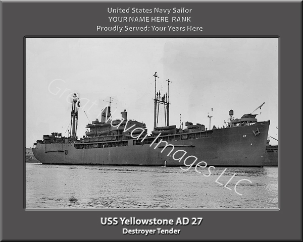 USS Yellowstone AD 27 : Personalized Navy Ship Photo 2 ⋆ Great Naval ...