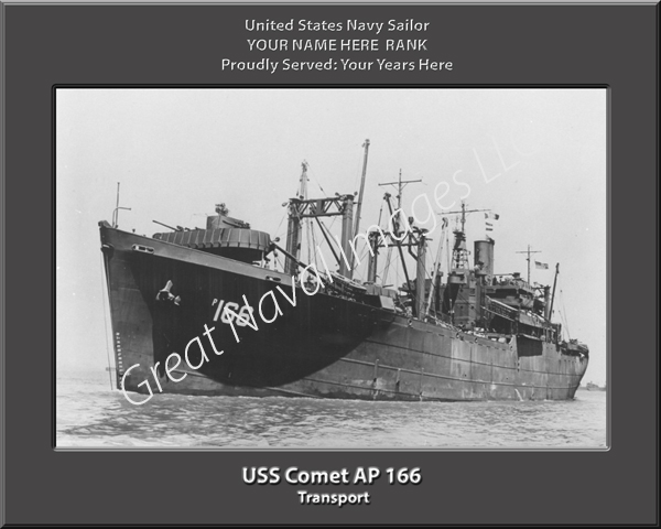USS Comet AP 166 : Personalized Navy Ship Photo 2 ⋆ Great Naval Images LLC.