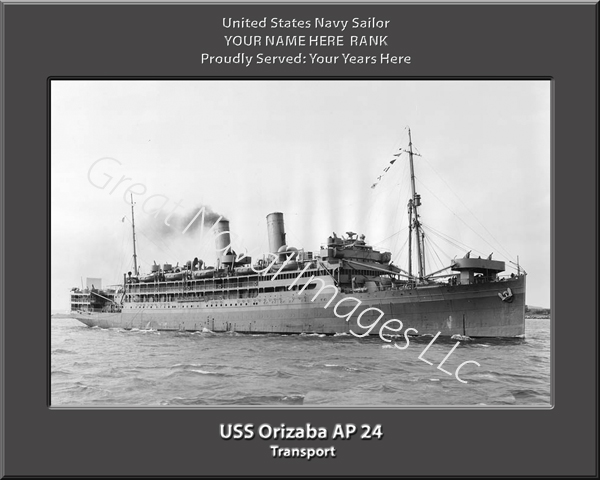 USS Orizaba AP 24 : Personalized Navy Ship Photo 2 ⋆ Great Naval Images LLC