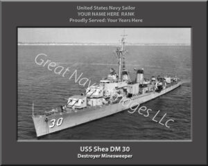USS Shea DM 30 : Personalized Navy Ship Photo ⋆ Great Naval Images LLC